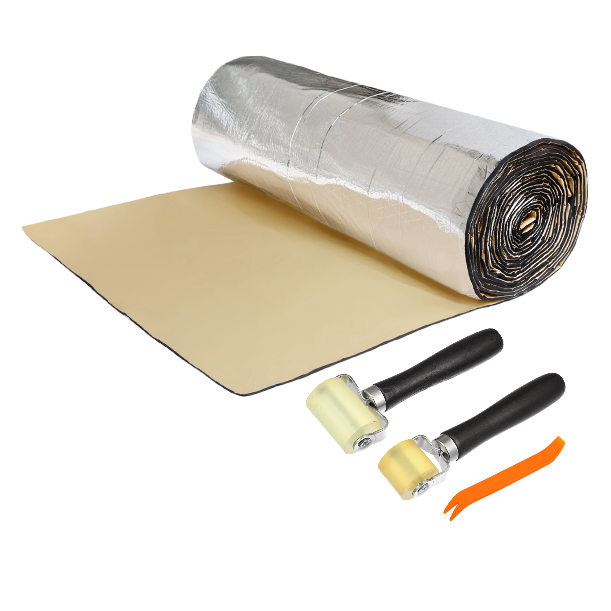 Car Sound Insulation Mat Kit 5mm Heat Insulation W/ Roller Push Tool ...