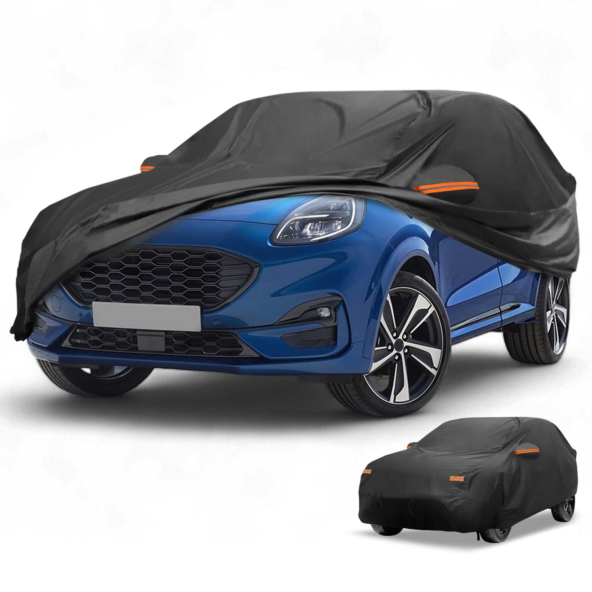 Car Cover Waterproof All Weather for Ford Puma 2019-2023 Black 190T-PU ...