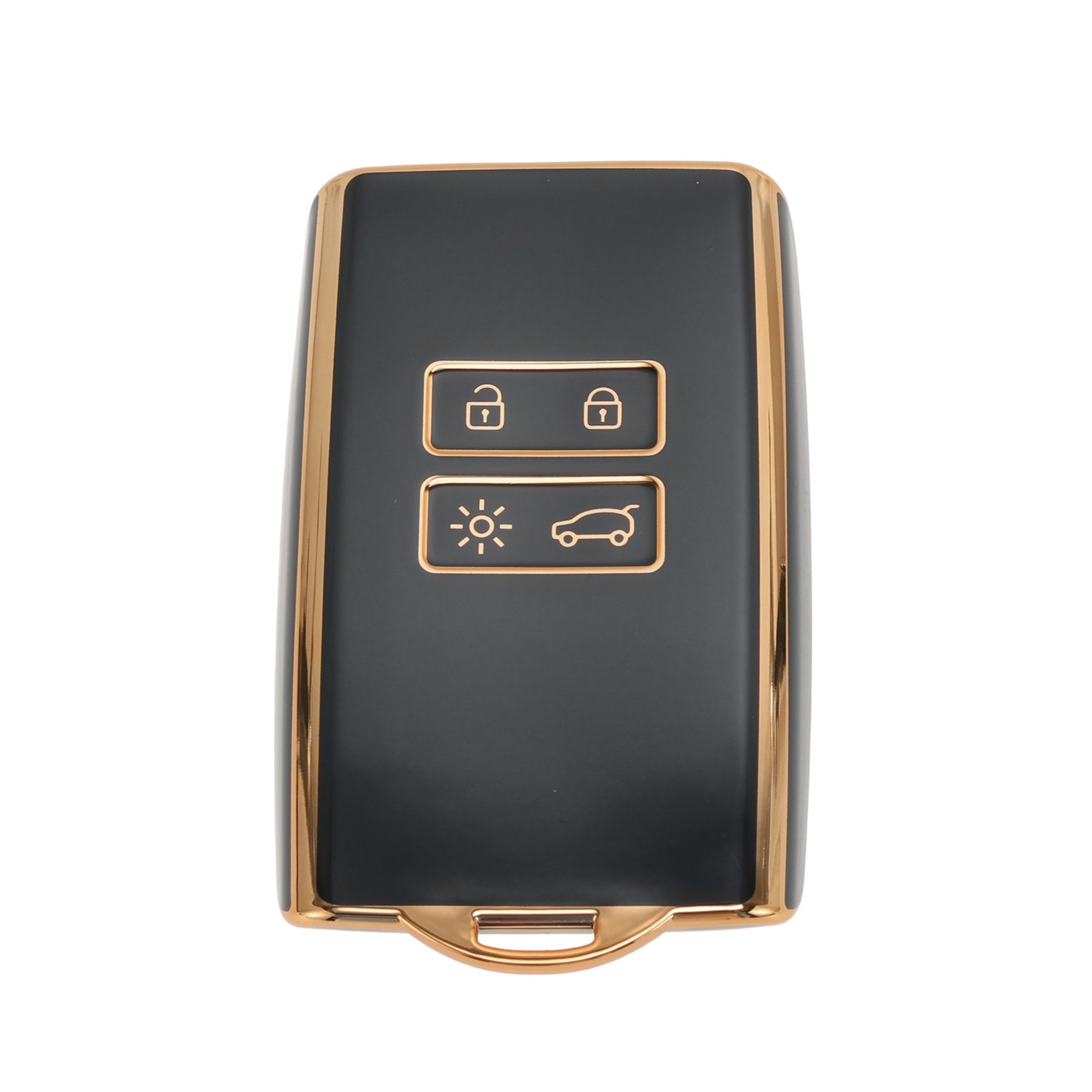 Black Gold Tone TPU Silicone Car Key Case for Renault Arkana, Kangoo-4 ...